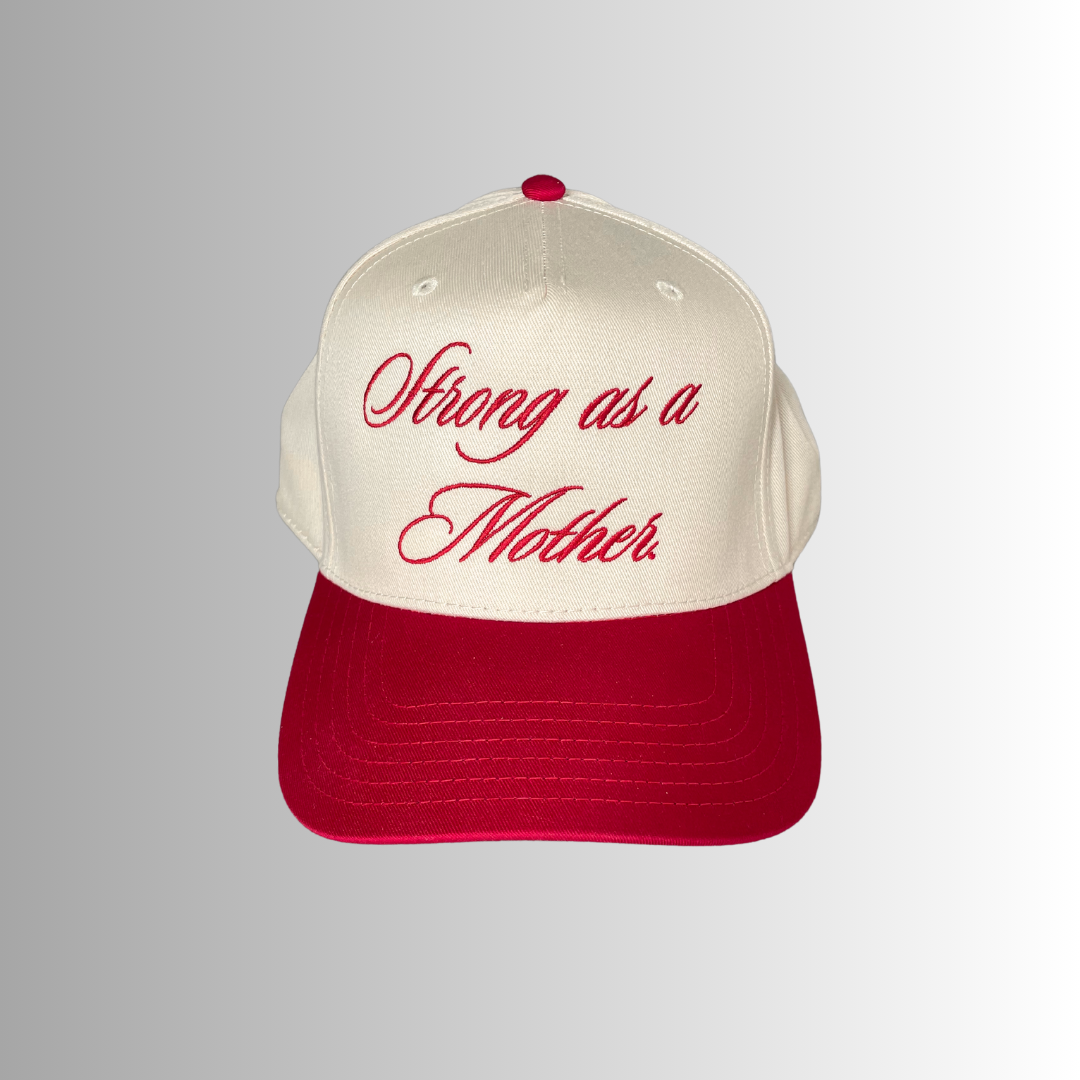 Strong as a mother® Canvas Hat - Red/Natural – mother hats
