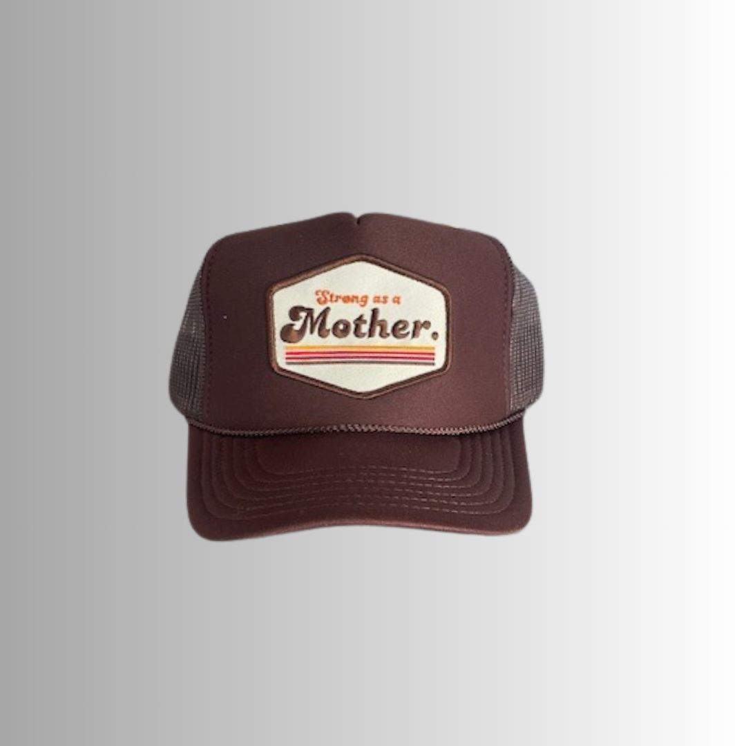 RETRO MOTHER. Patch hat - Mocha – mother hats