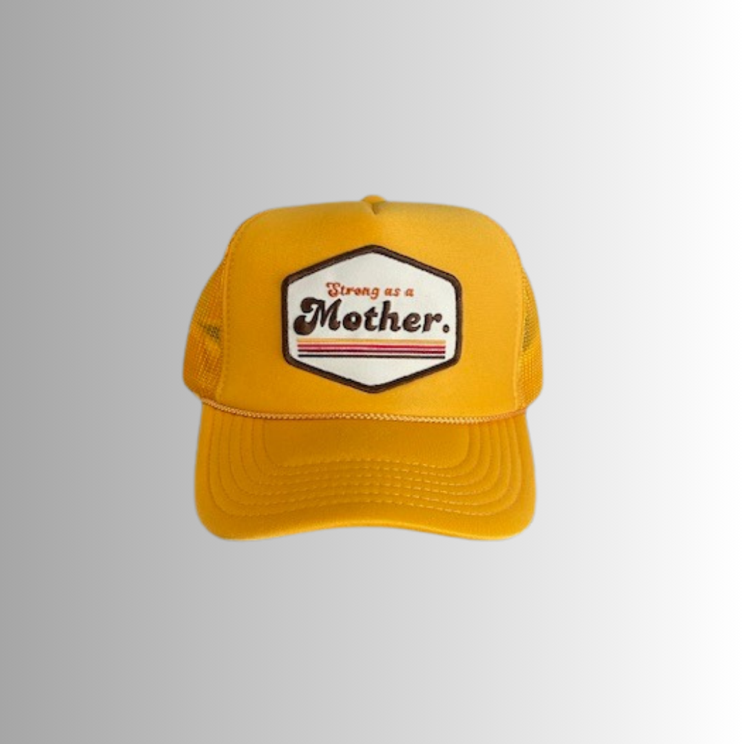 RETRO Strong as a mother® Patch hat - Yellow – mother hats
