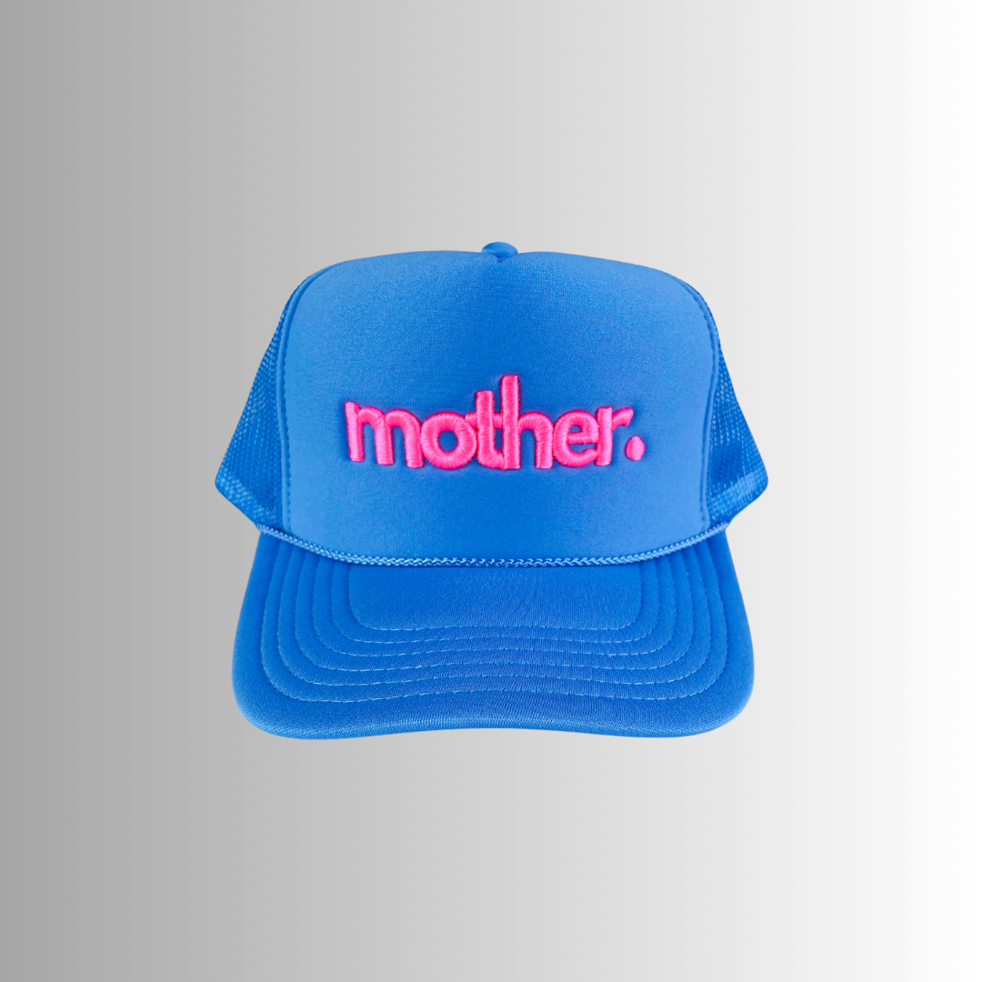 Mother Embroidered Trucker Hat - Sky Blue – mother hats