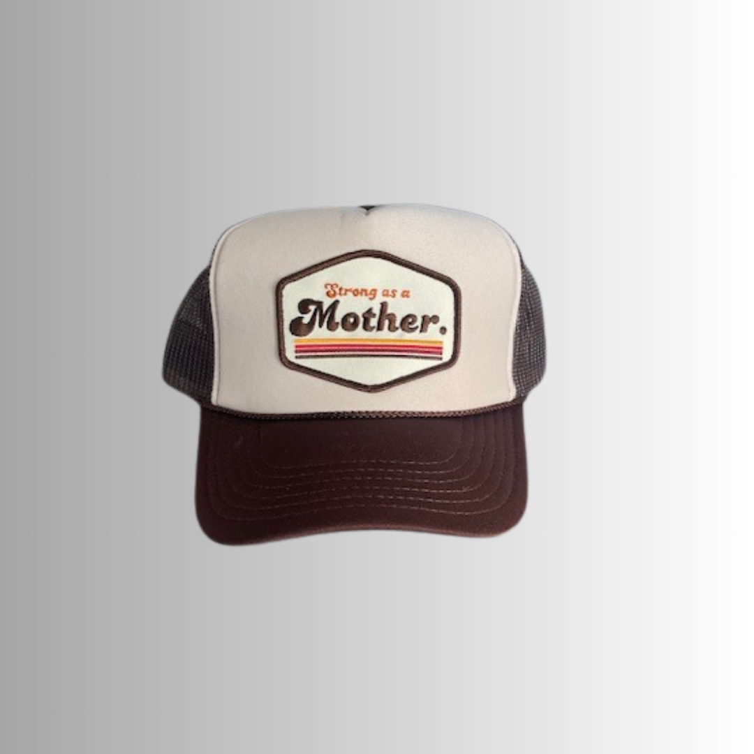 RETRO Strong as a mother® Patch hat - Brown + Tan – mother hats
